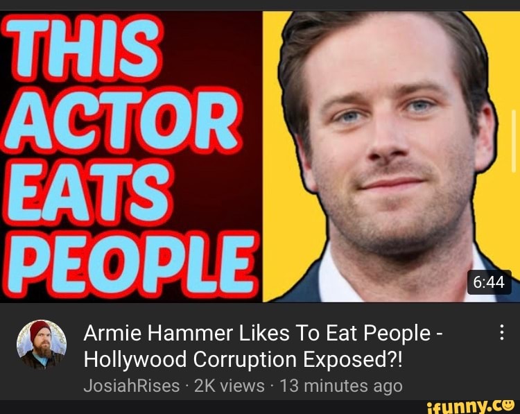 THIS ACTOR EATS PEOPLE Armie Hammer Likes To Eat People - Hollywood ...