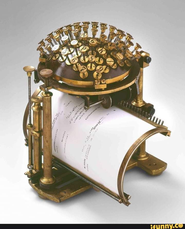 Antique Typewriter - Malling-Hansen Writing Ball This wild-looking ...