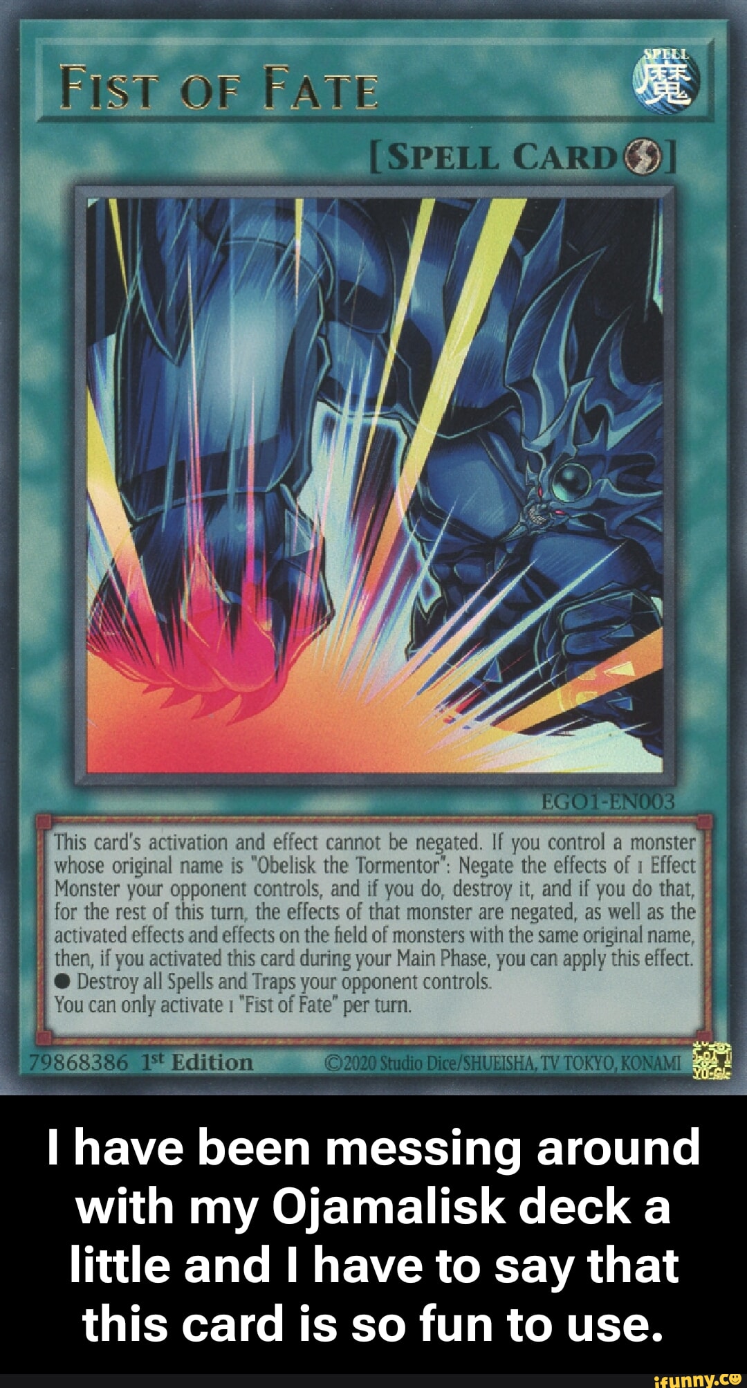 Fist OF FATE CARDS al This card's activation and effect cannot be ...