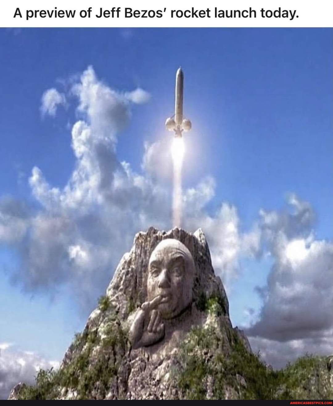 A preview of Jeff Bezos' rocket launch today. - America’s best pics and ...