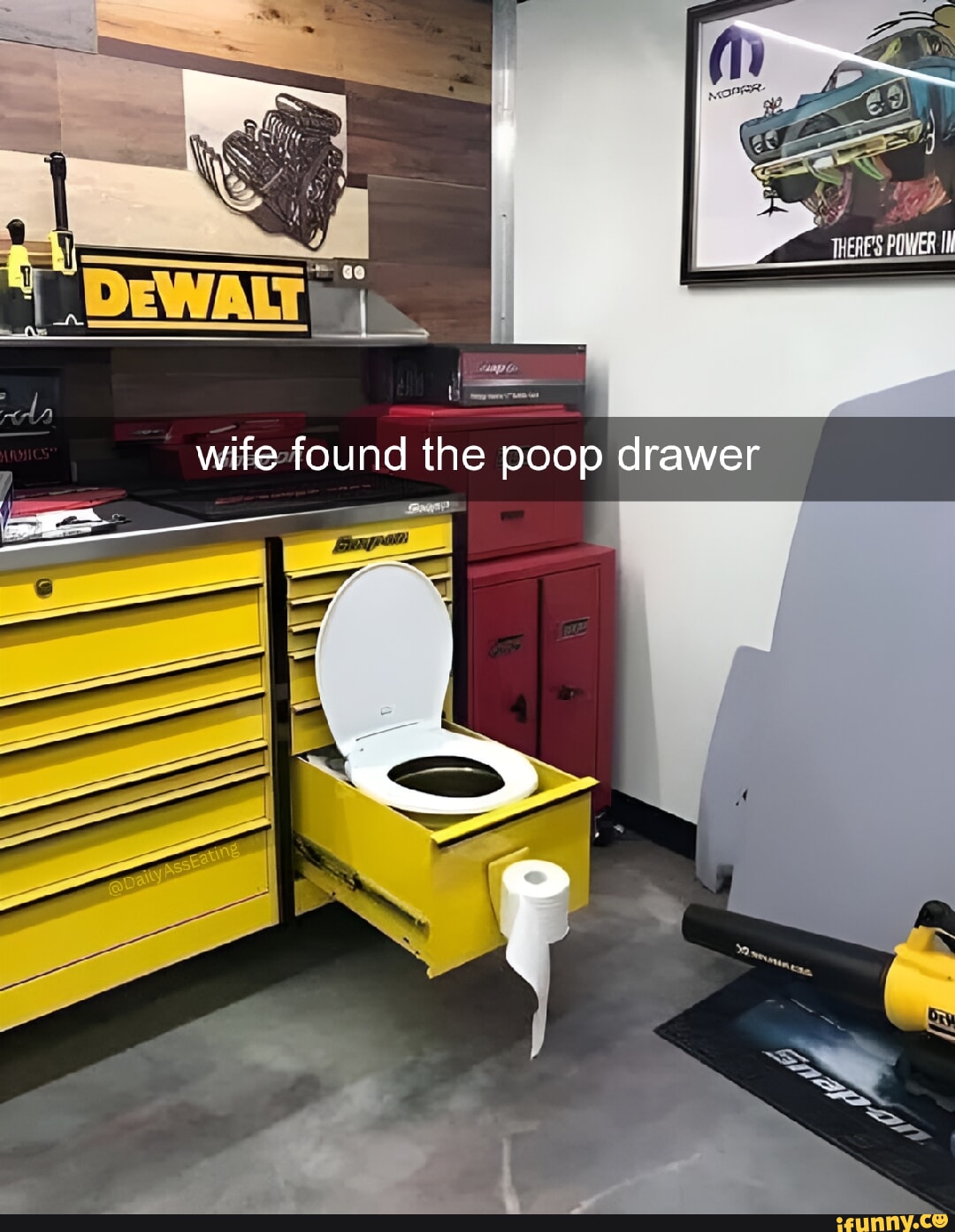 Wife found the poop drawer - iFunny