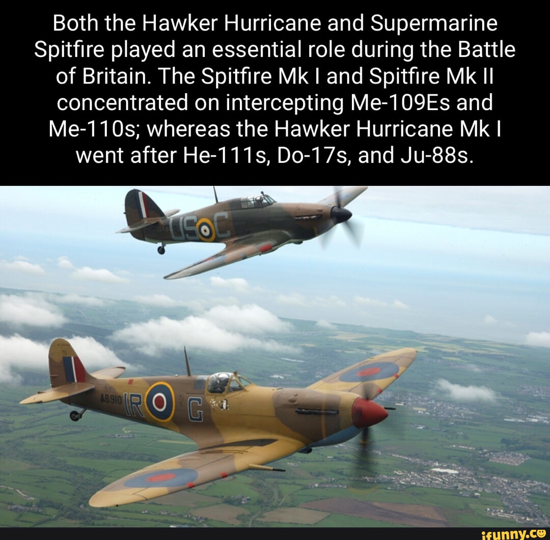 Both the Hawker Hurricane and Supermarine Spitfire played an essential ...