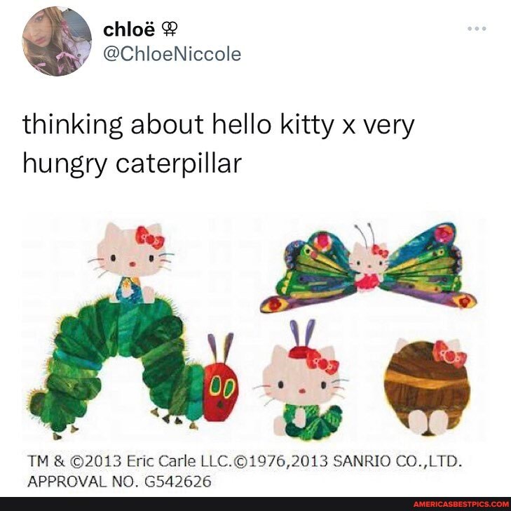 Thinking about hello kitty x very hungry caterpillar TM & @2013 Eric ...