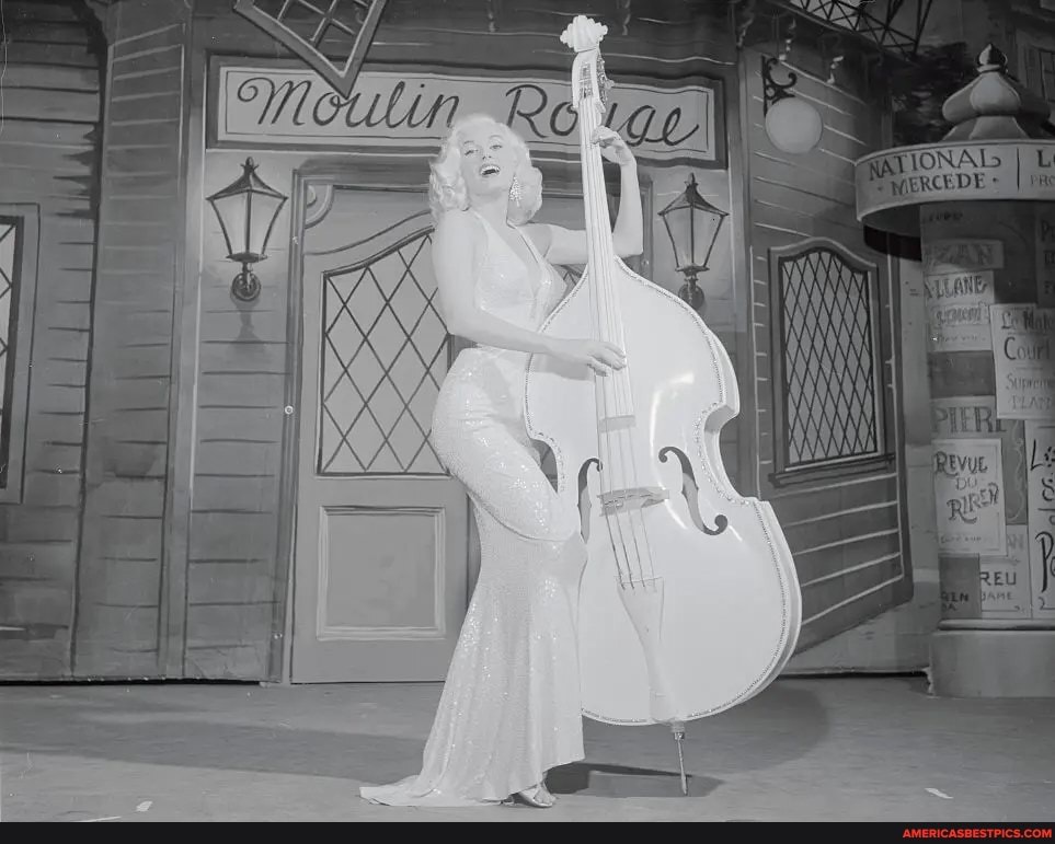 This 1957 photo shows Mamie Van Doren performing at the Riviera Hotel ...