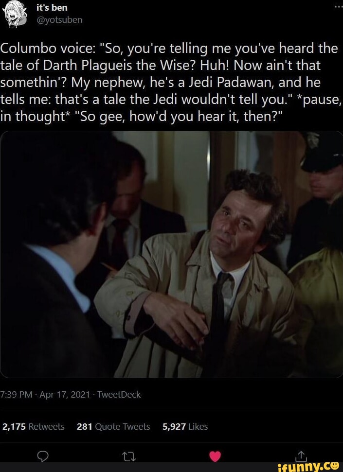 Columbo memes. Best Collection of funny Columbo pictures on iFunny