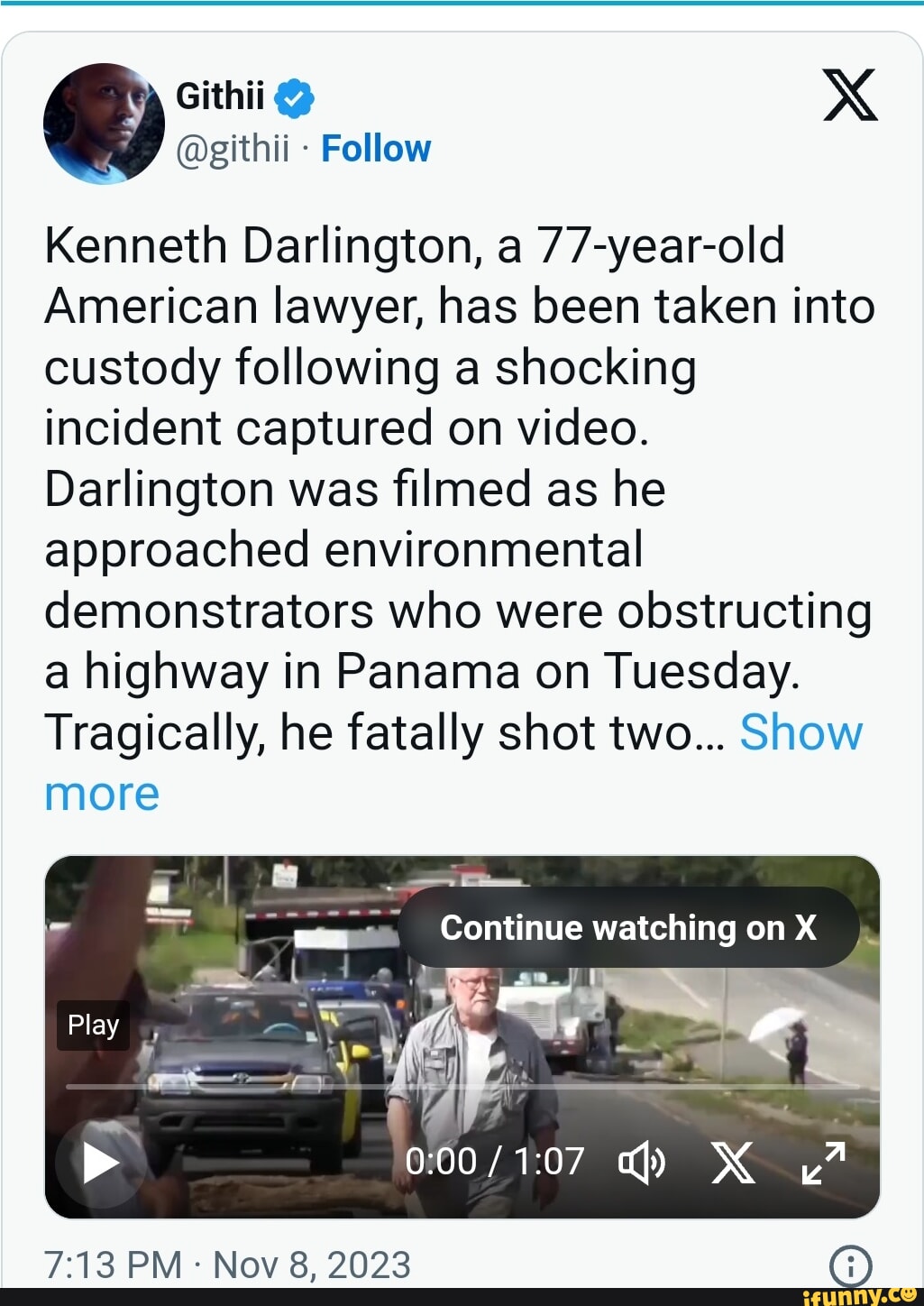 Follow Kenneth Darlington, a 77-year-old American lawyer, has been ...