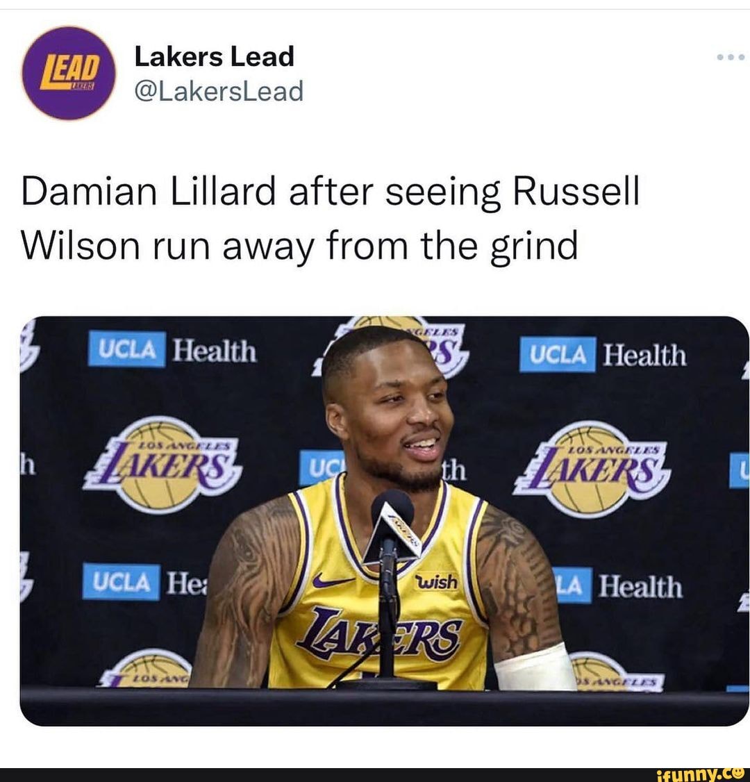 Damian Lillard after seeing Russell Wilson run away from the grind WEA ...