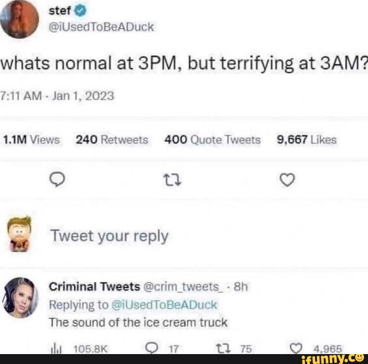Whats normal at but terrifying at SAM? AM - Jan 1, 2023 Views ...