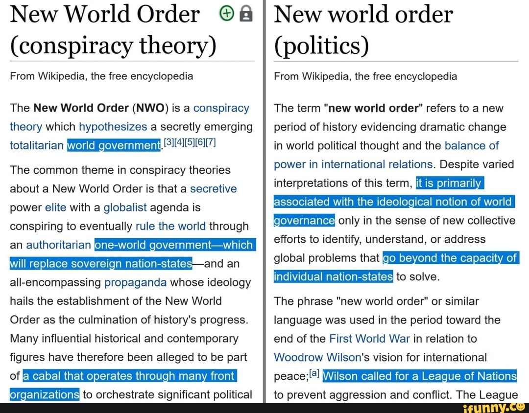 New World Order (conspiracy theory) theory) From Wikipedia, the free ...