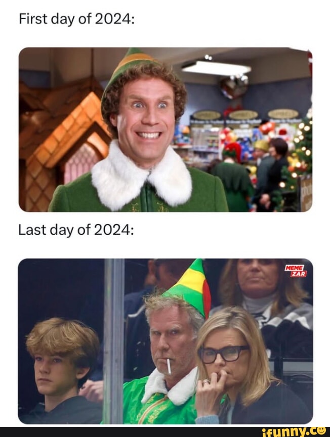 First day of 2024: Last day of 2024: - iFunny