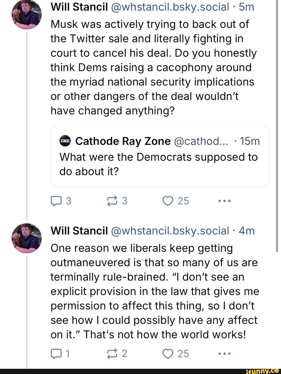 Will Stancil @whstancil.bsky.social - Sm Musk was actively trying to ...