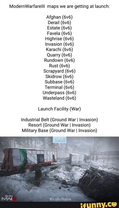ModernWarfarelll maps we are getting at launch: Afghan Derail Estate ...