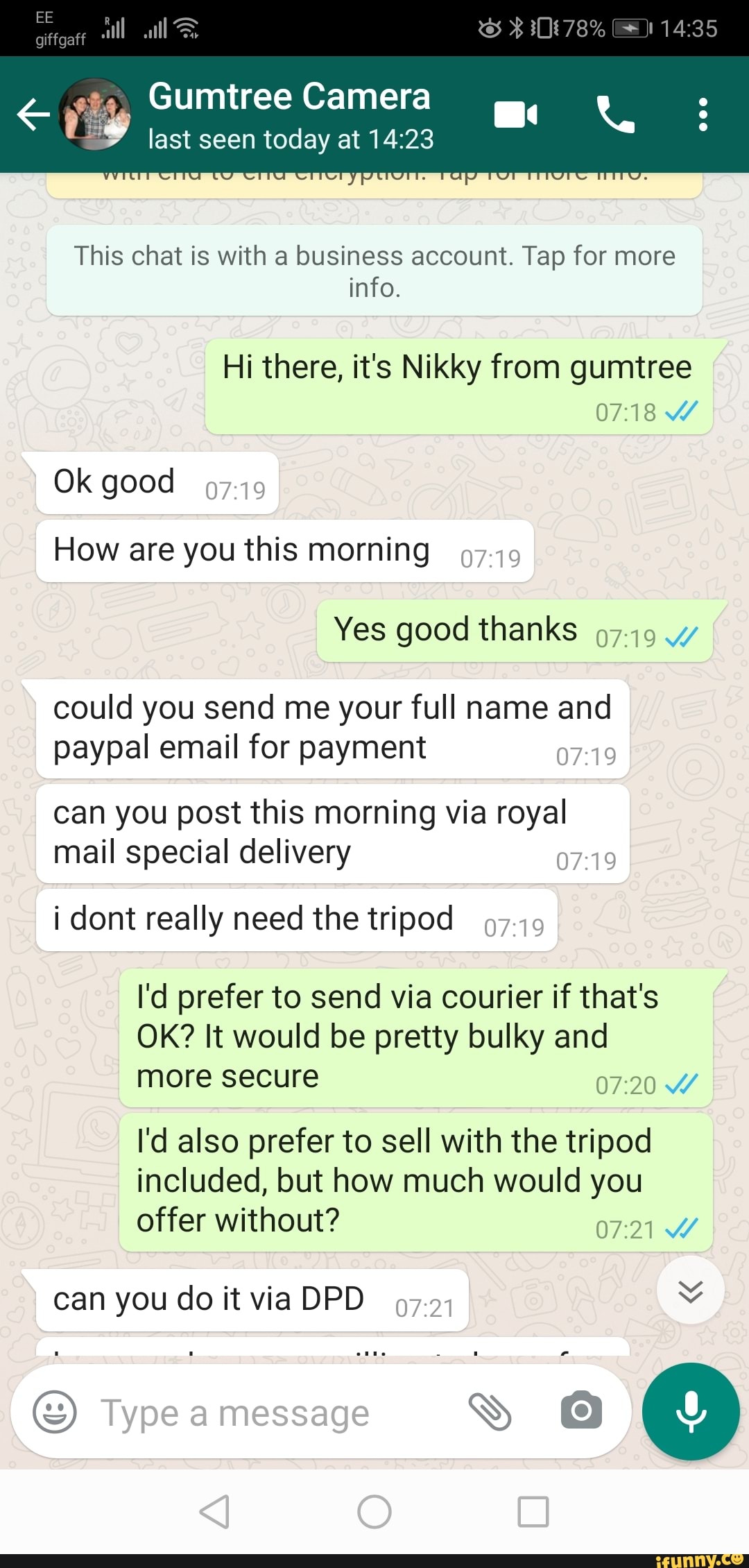 Messing with a scammer who tried to con me out of my camera ...