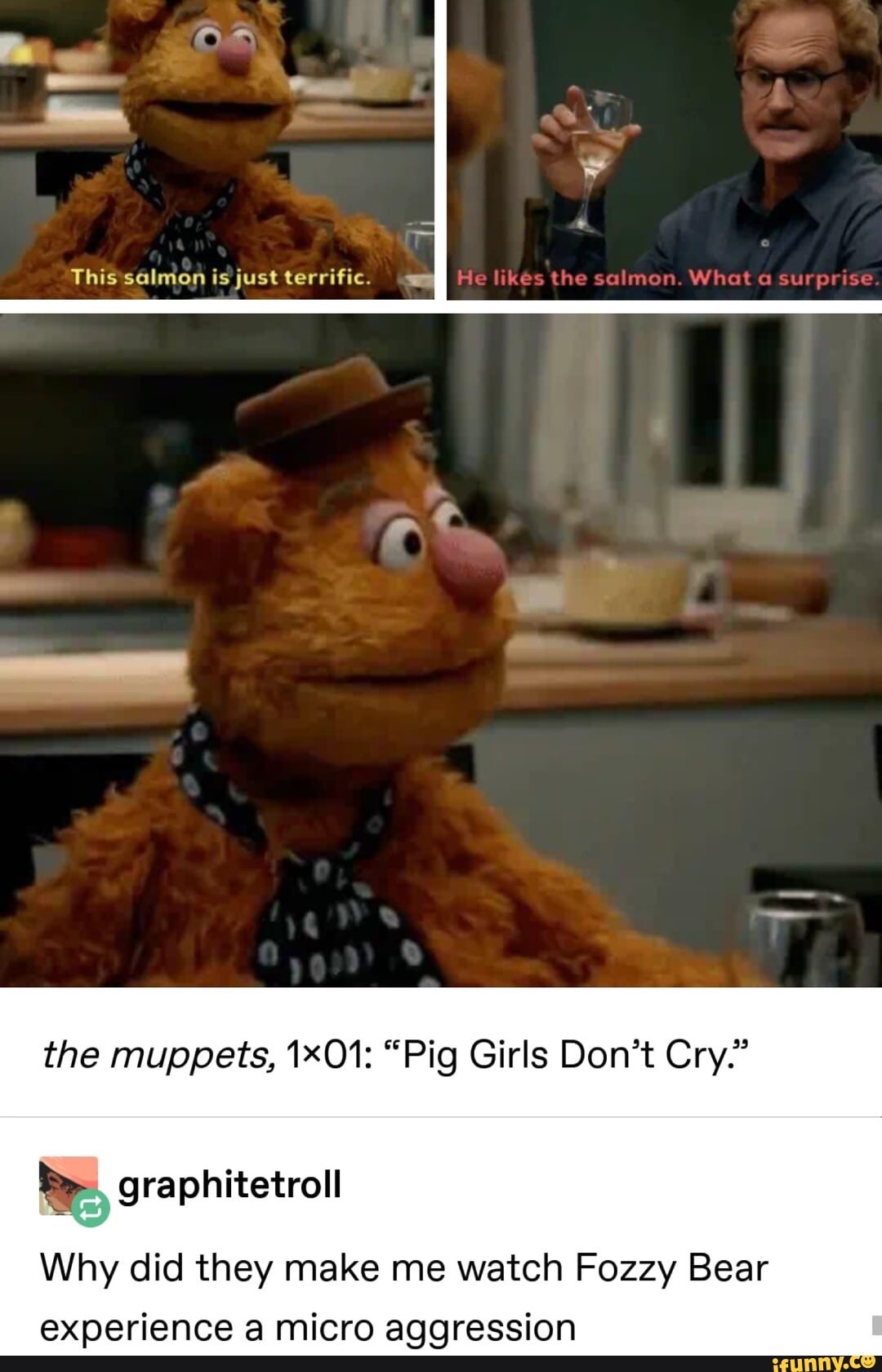 The muppets, 1XO1: “Pig Girls Don’t Cry.” % graphitetroll Why did they ...