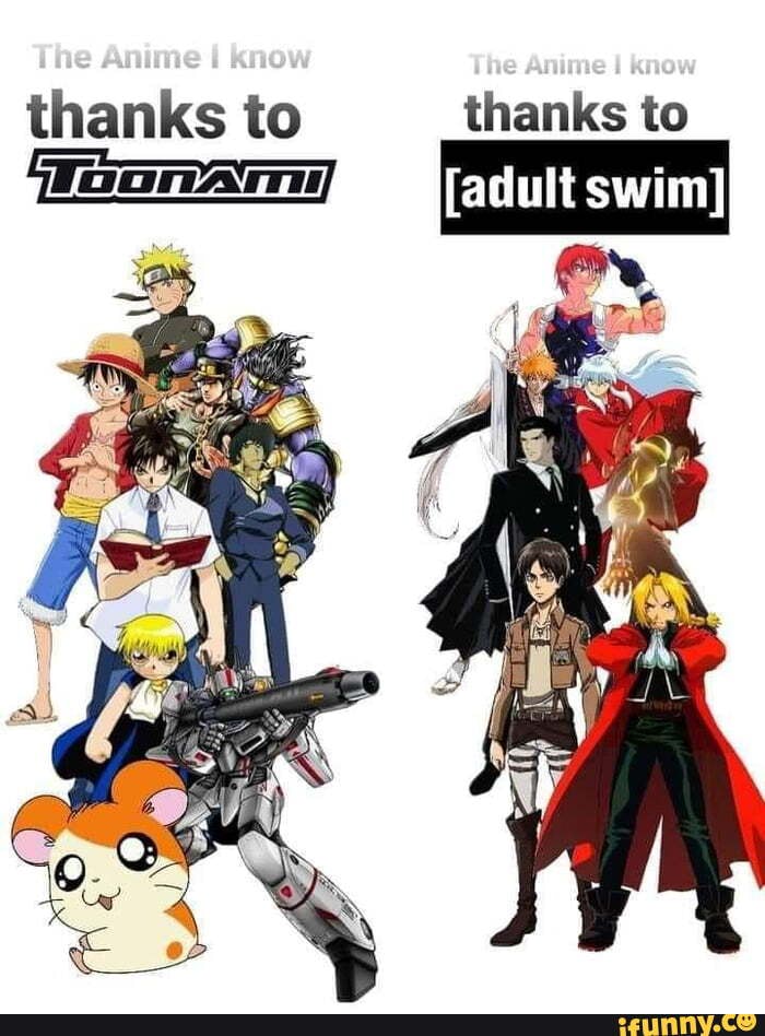 Tine thanks to The Anime know thanks to [adult swim] - iFunny