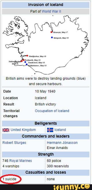 Invasion of Iceland Part of World War British aims were to destroy ...
