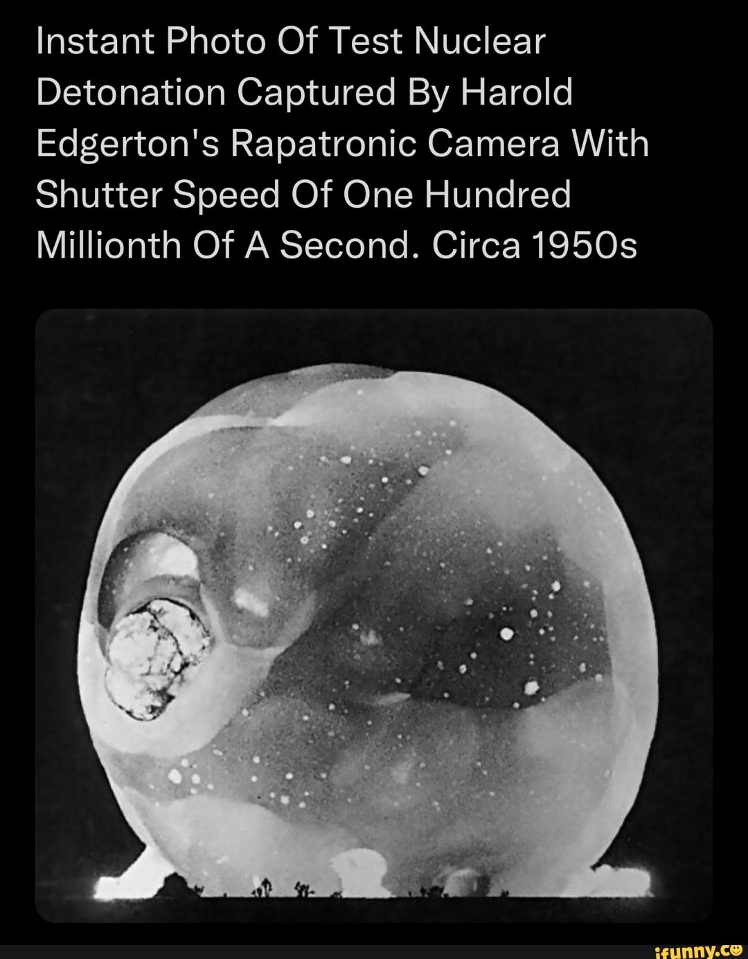 Instant Photo Of Test Nuclear Detonation Captured By Harold Edgerton's ...