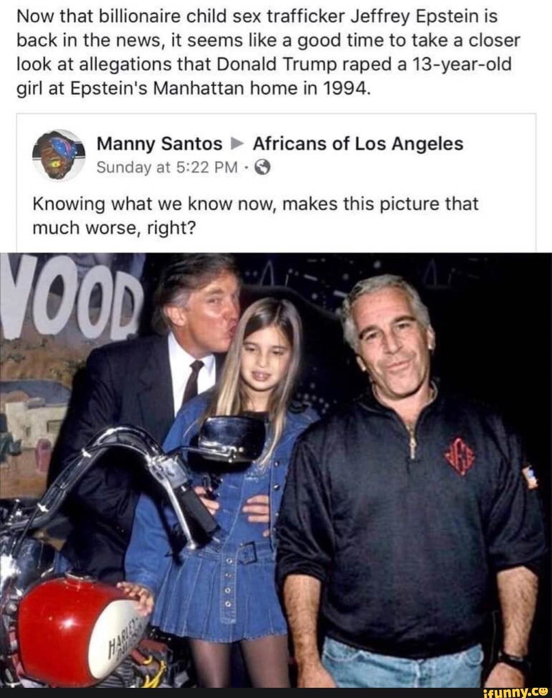 Now that billionaire child sex trafficker Jeffrey Epstein is back in ...