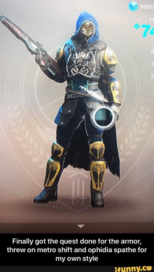 Finally got the quest done for the armor, threw on metro shift and ...