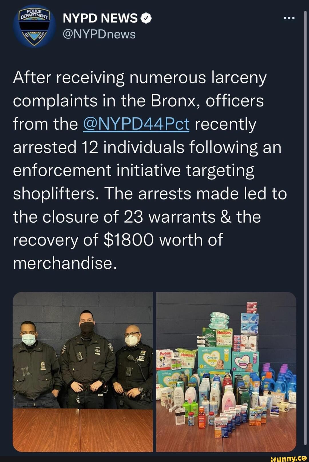 Caught those nasty diaper thieves - NYPD NEWS NEws @NYPD After ...