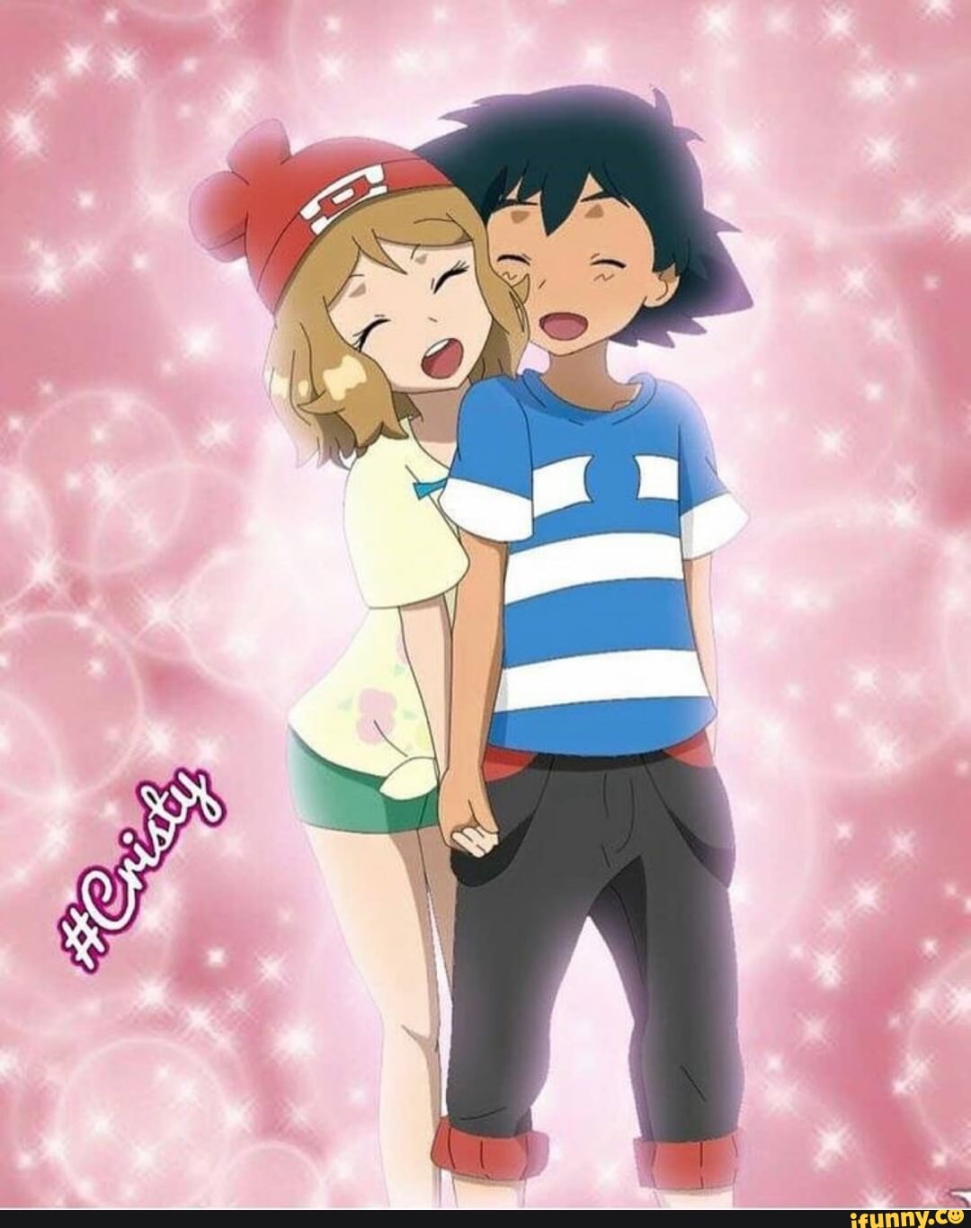Serena Pokemon Shipping Hugging