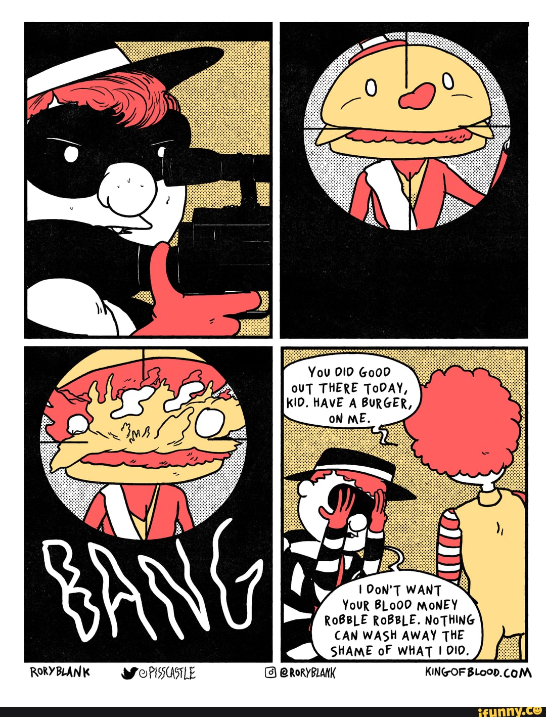 You 010 Good OUT THERE ToDAY, KIO. HAVE A BURGER, ON ME 1OoN'T WANT ...