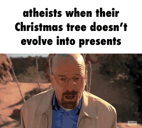 Atheists when their Christmas tree doesn't evolve into presents - iFunny