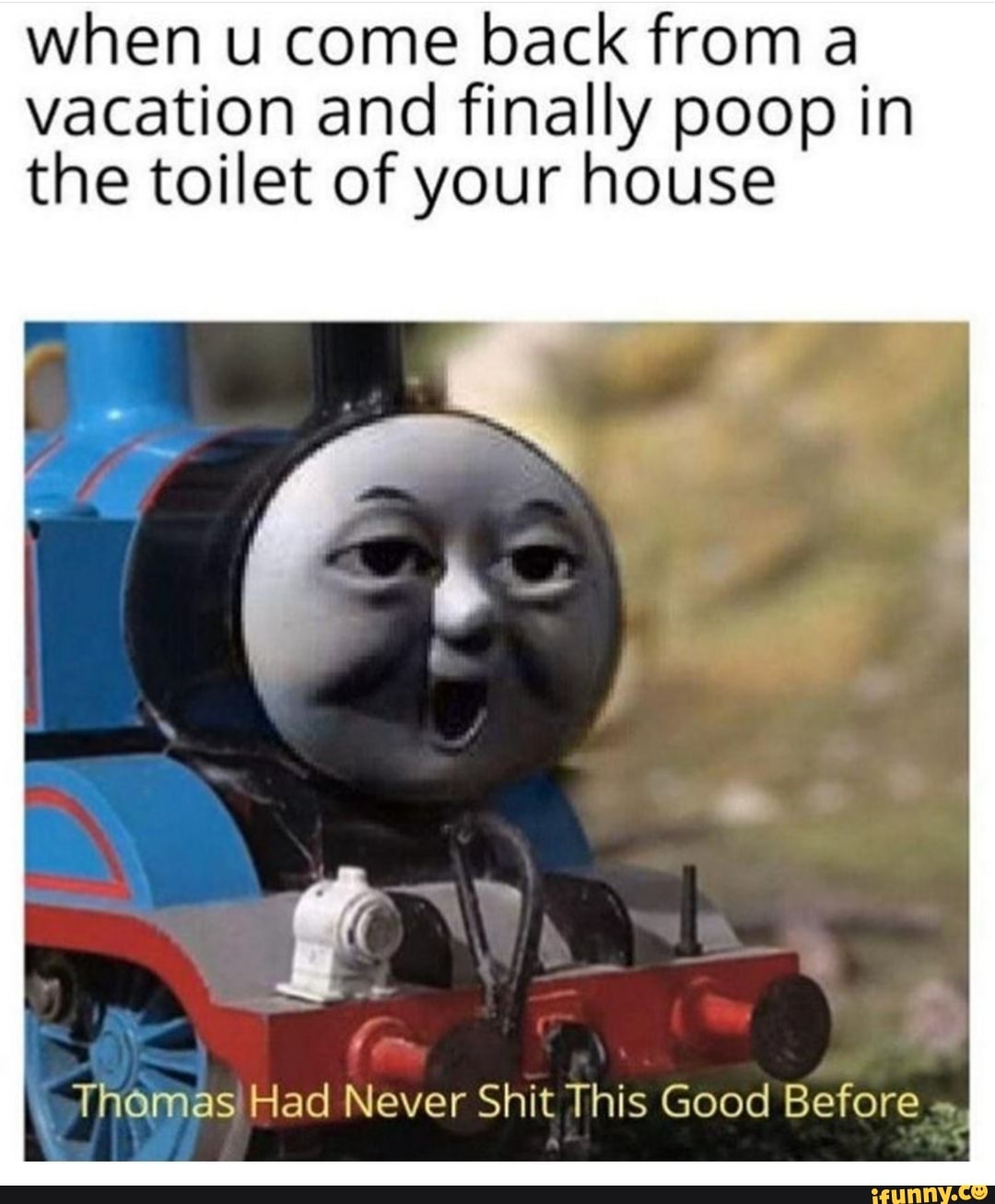 When u come back from a vacation and finally poop in the toilet of your ...