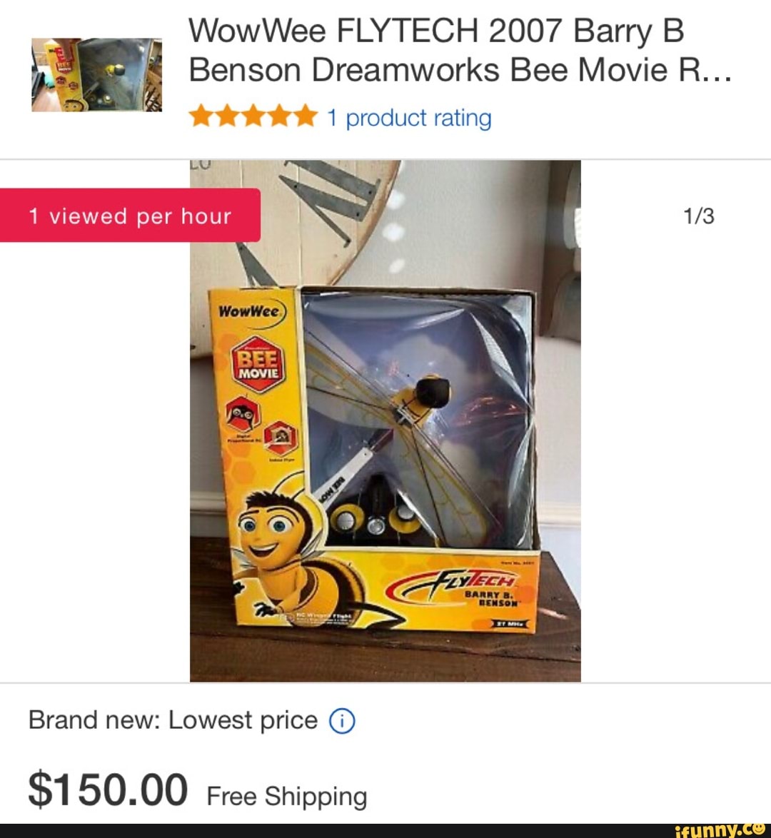 WowWee FLYTECH 2007 Barry B Benson Dreamworks Bee Movie R... product ...