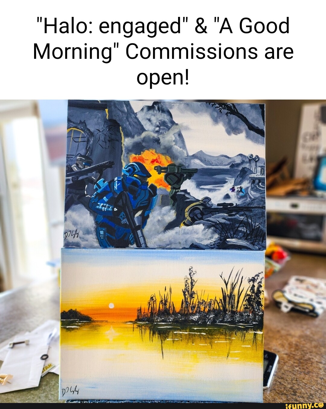 "Halo: engaged" & "A Good Morning" Commissions are open! - iFunny