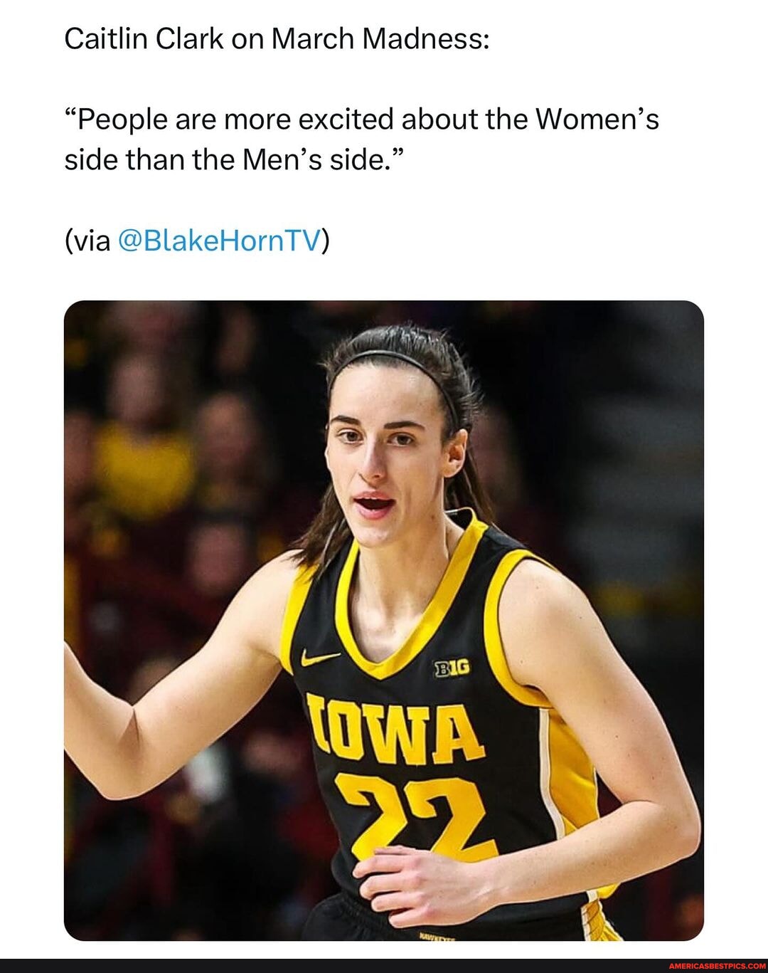 Thoughts on this?! Via @legionhoops - Caitlin Clark on March Madness ...