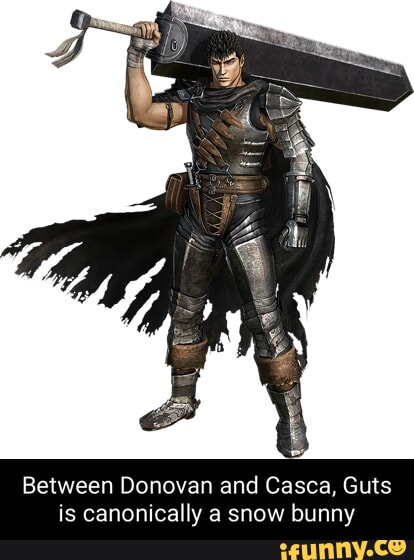 Between Donovan and Casca, Guts is Canonically snow bunny - iFunny