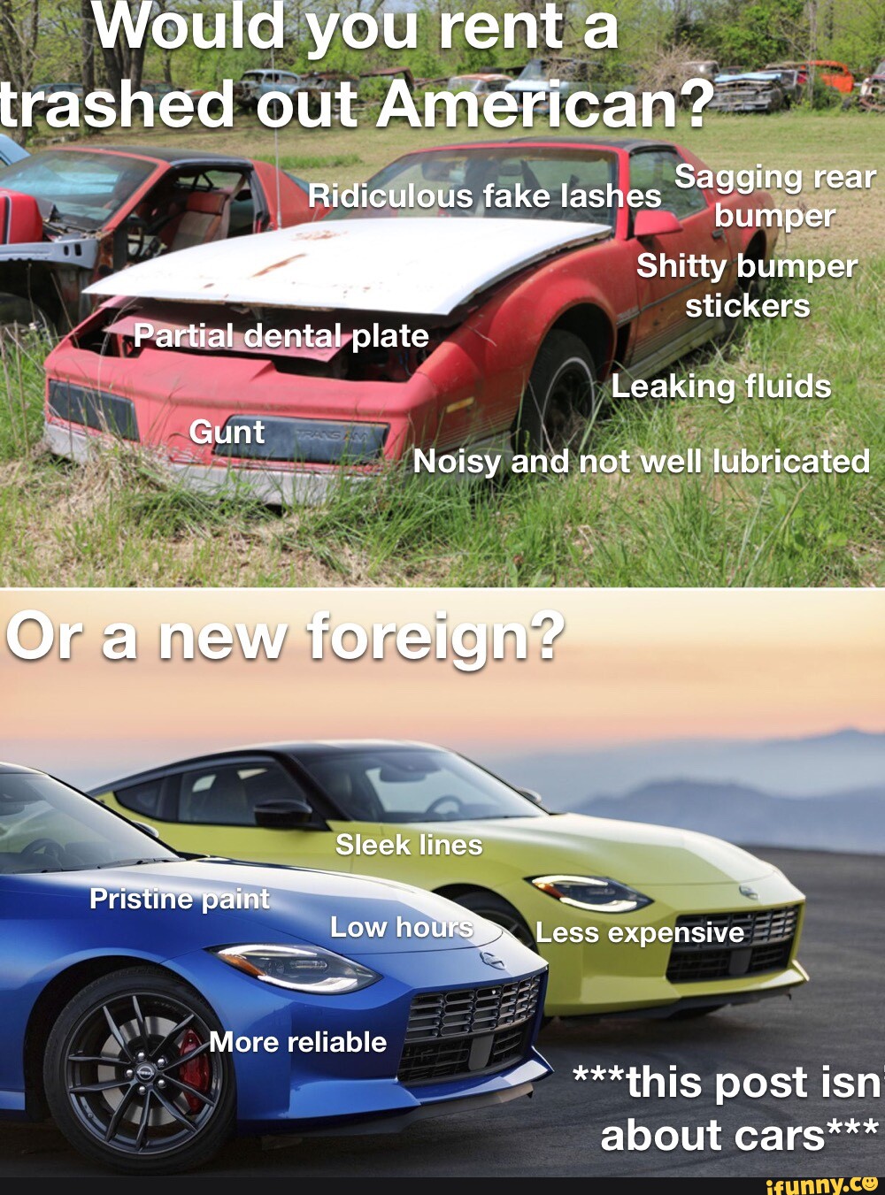 Would yourenta trashed out American? Sagging rear Ridiculous fake ...