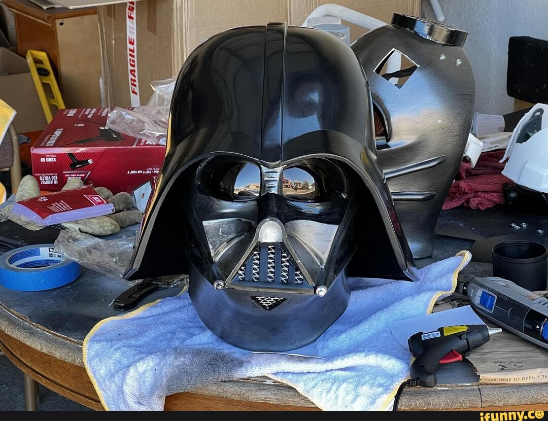 Completed 3D printed ANH Vader Helmet - iFunny