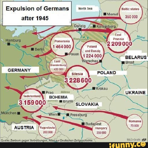 Expulsion of Germans after 1945 North Sea Baltic states 350000 Fast ...