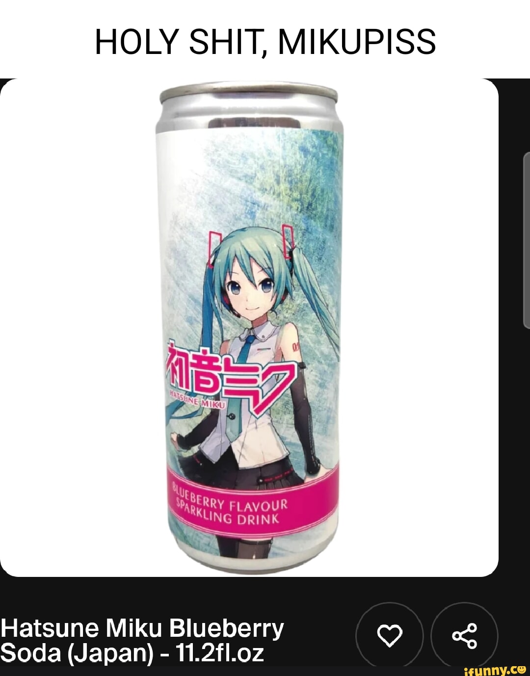 HOLY SHIT, MIKUPISS RRY FLAVOUR DRINK Hatsune Miku Blueberry Soda ...