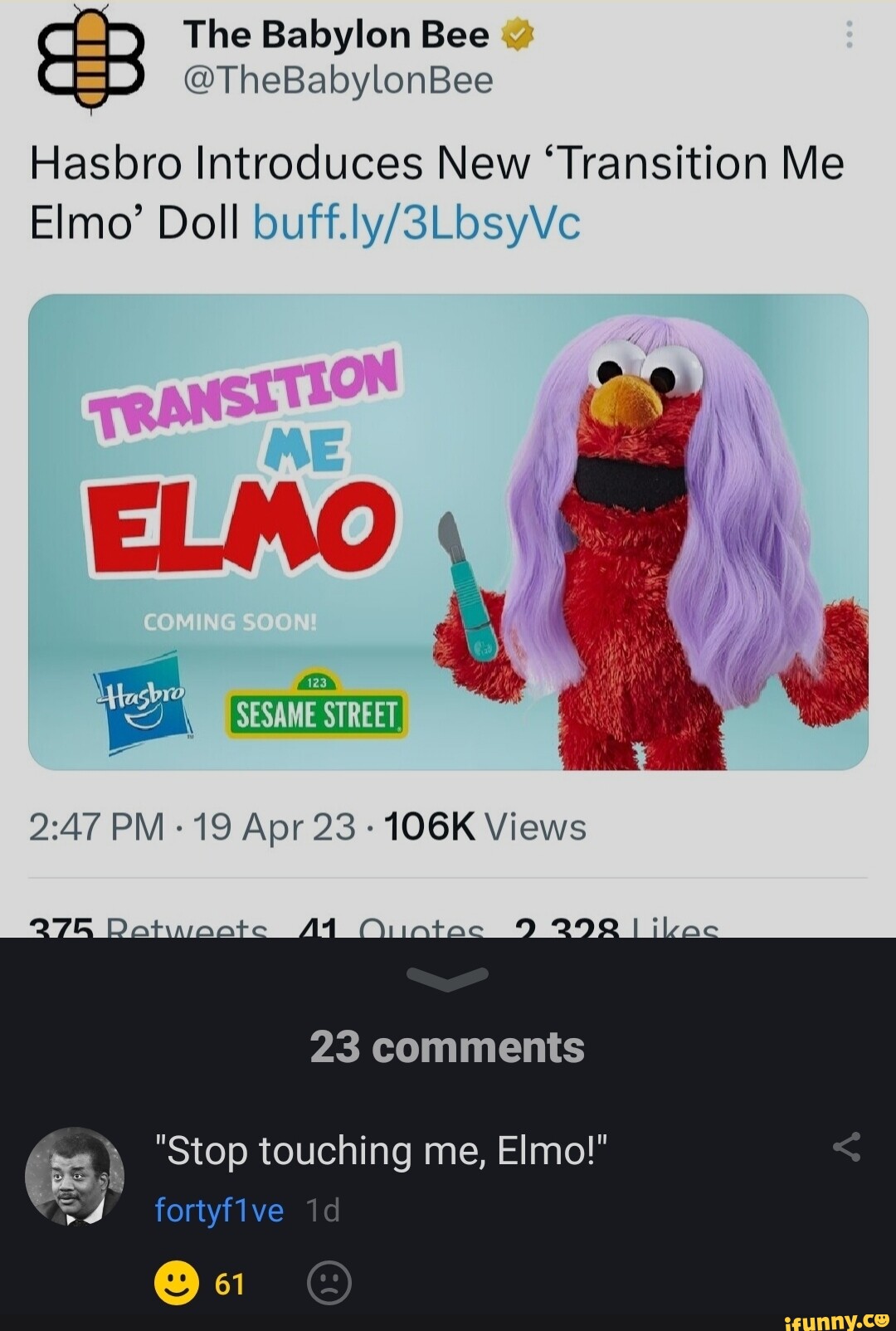 The Babylon Bee @TheBabylonBee Hasbro Introduces New 'Transition Me ...