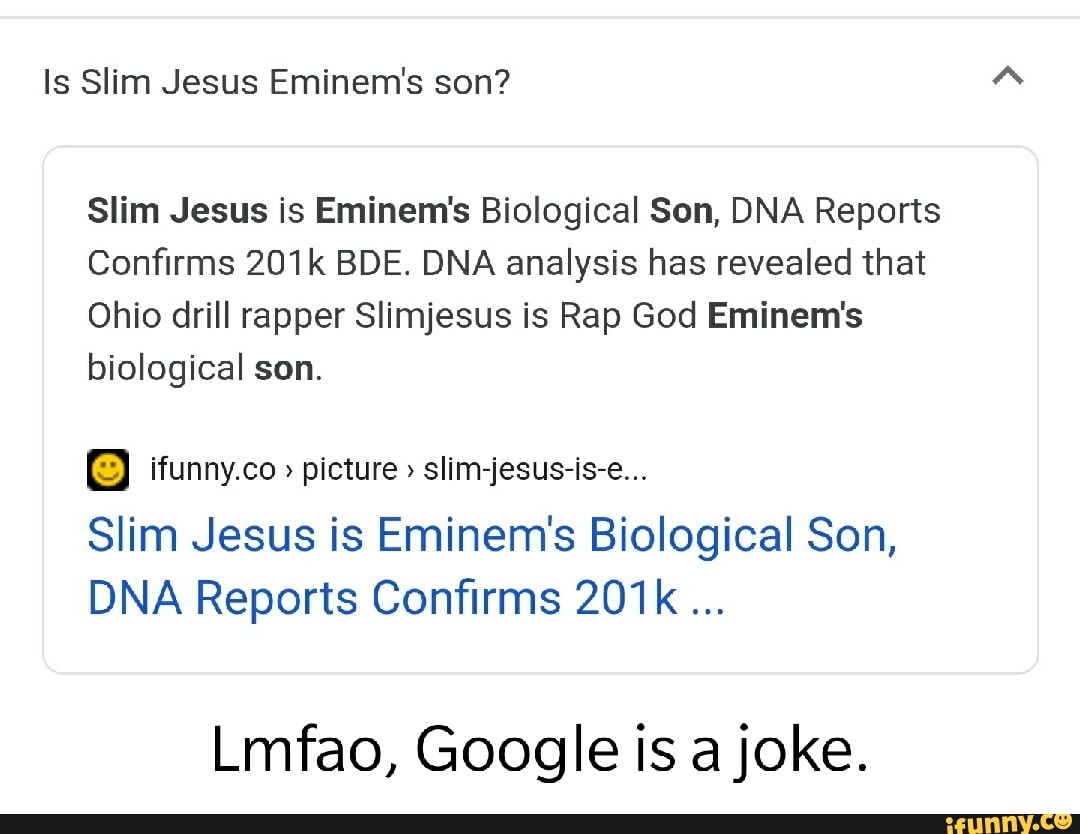 Is Slim Jesus Eminem's son? Slim Jesus is Eminem's Biological Son, DNA ...