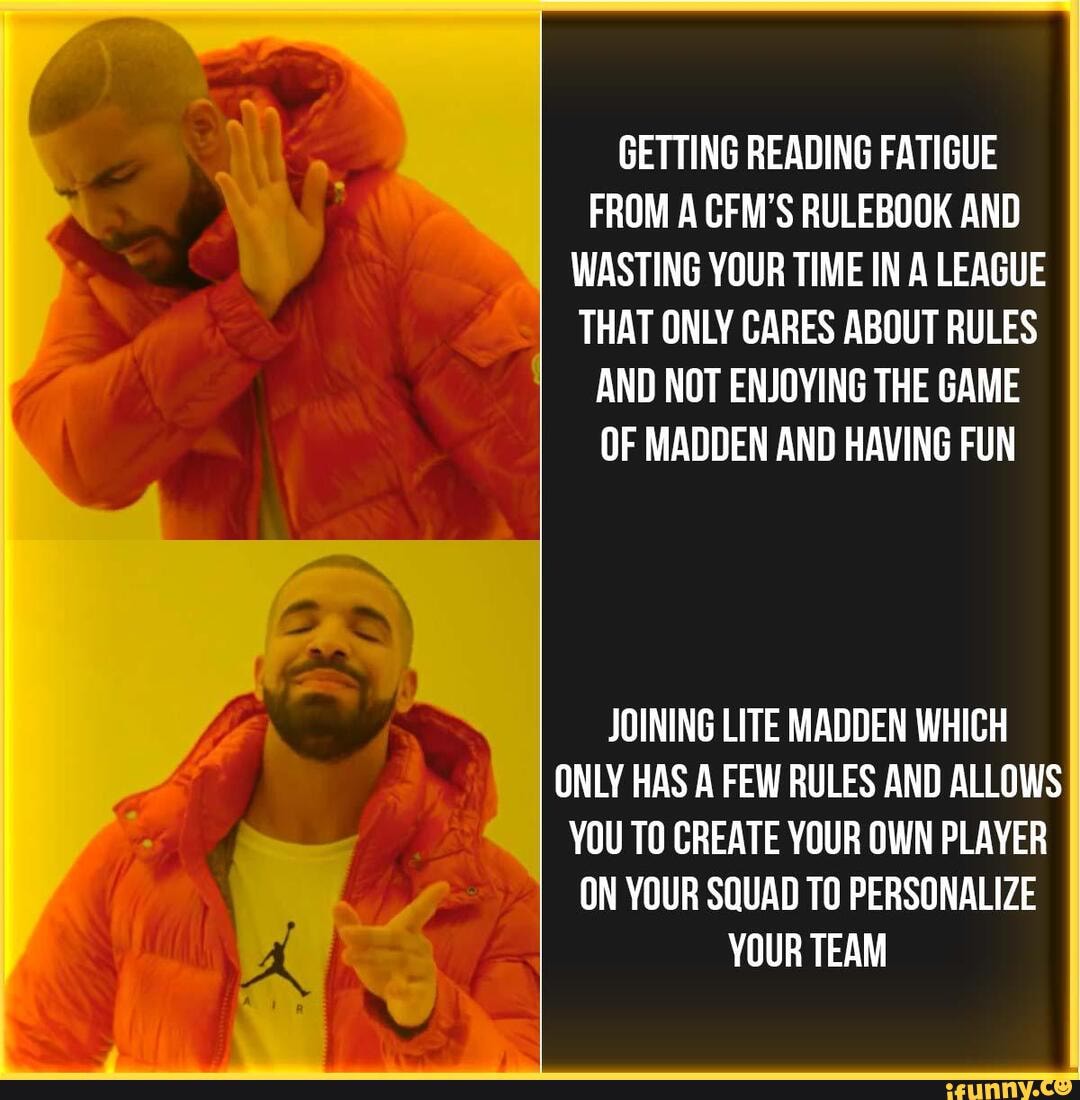 GETTING READING FATIGUE FROM A CFM'S RULEBOOK AND WASTING YOUR TIME IN ...