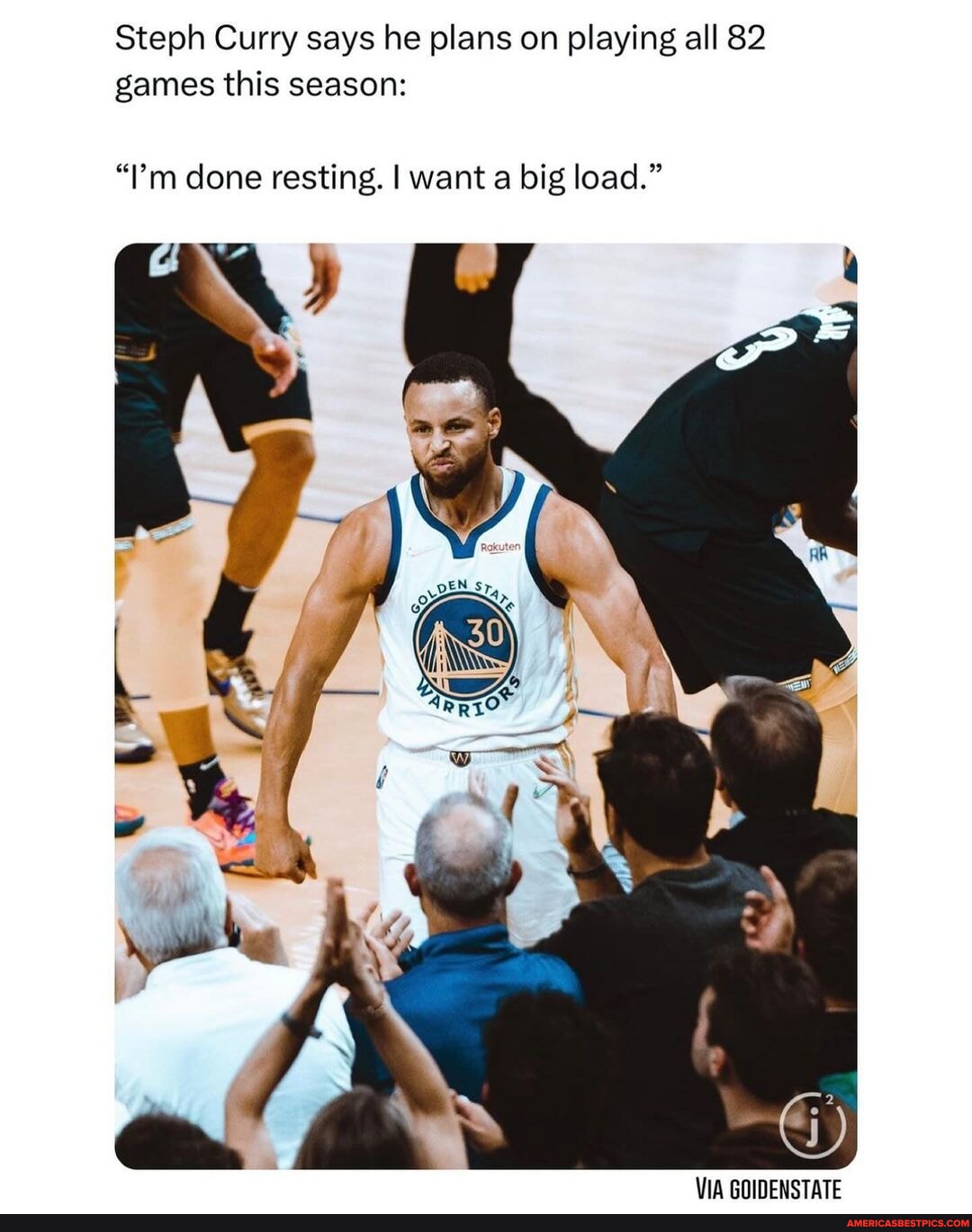 Steph winning number 5 this season?? - Steph Curry says he plans on playing all 82 games this ...