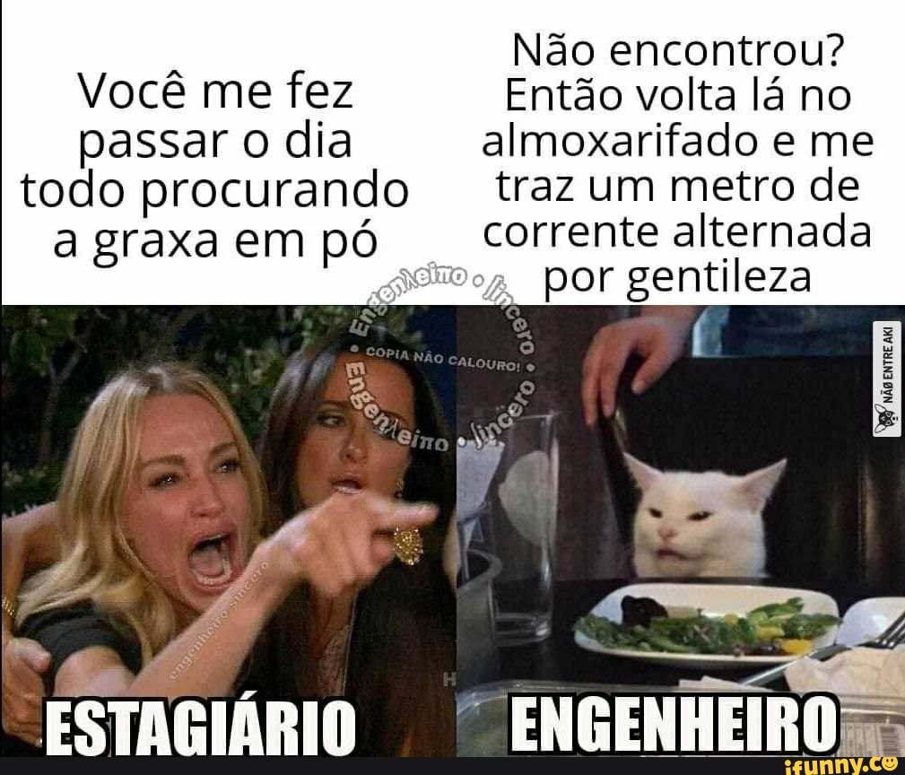 Passar o dia almoxarifado e me todo procurando I traz um metro de a ...