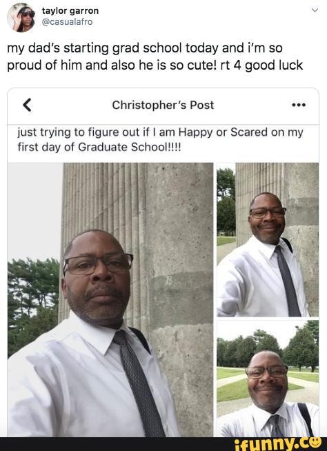 Taylor garron v @casualafro my dad's starting grad school today and i'm ...