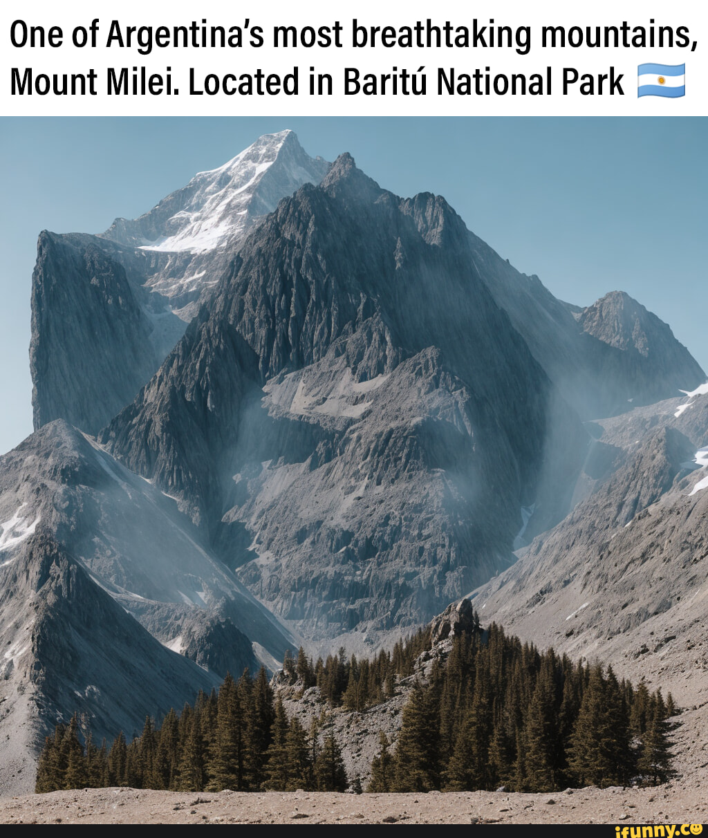 One of Argentina's most breathtaking mountains, Mount Milei. Located in ...