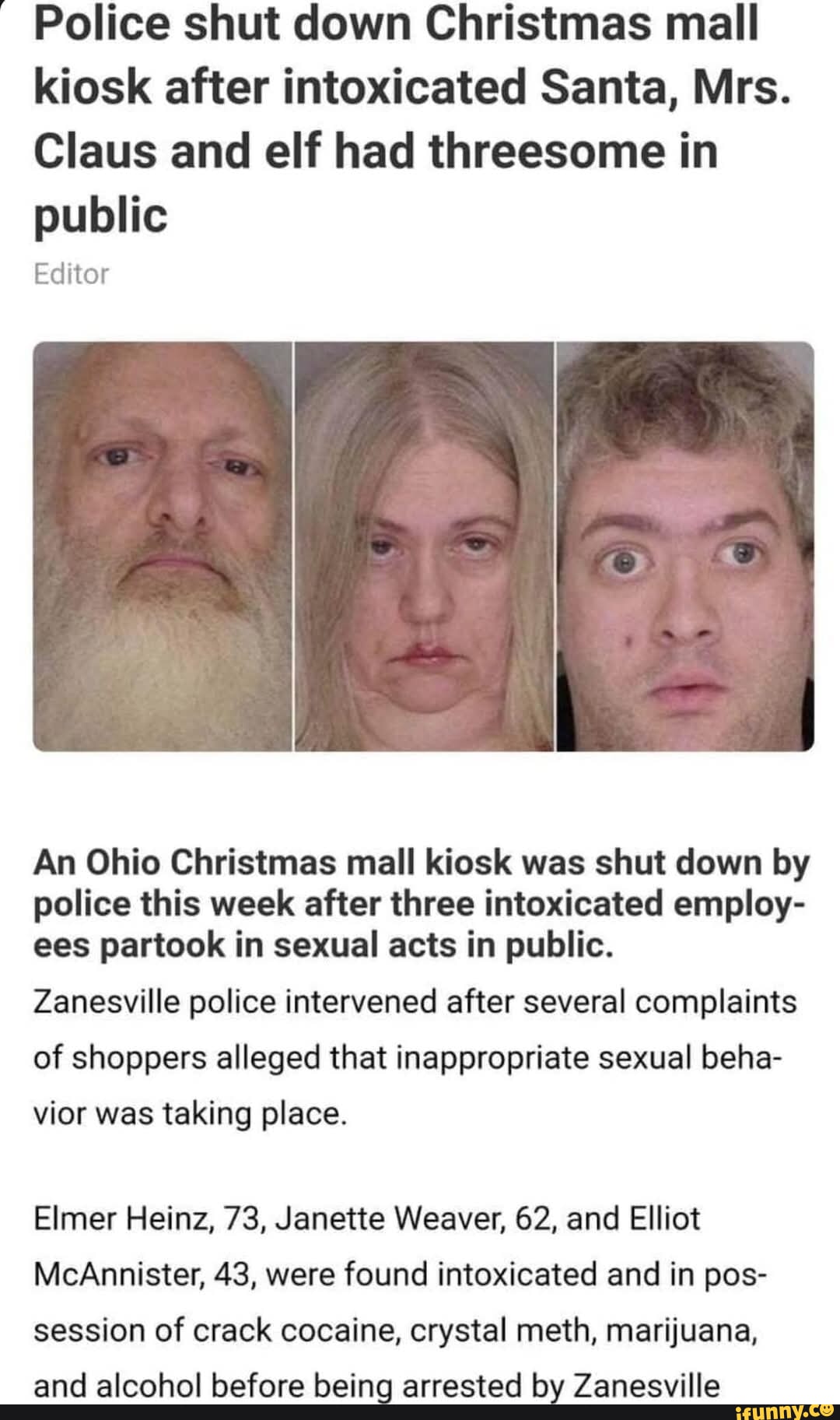 Police shut down Christmas mall kiosk after intoxicated Santa, Mrs ...
