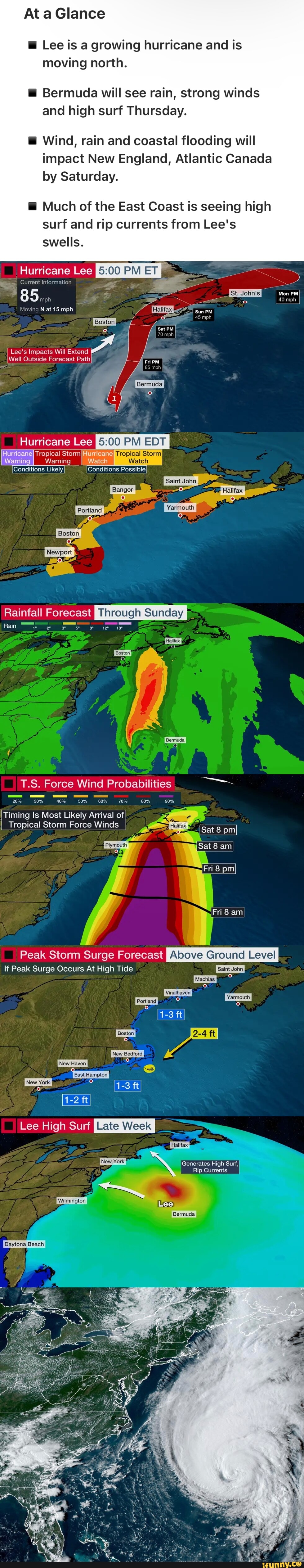 At a Glance Lee is a growing hurricane and is moving north. Bermuda ...