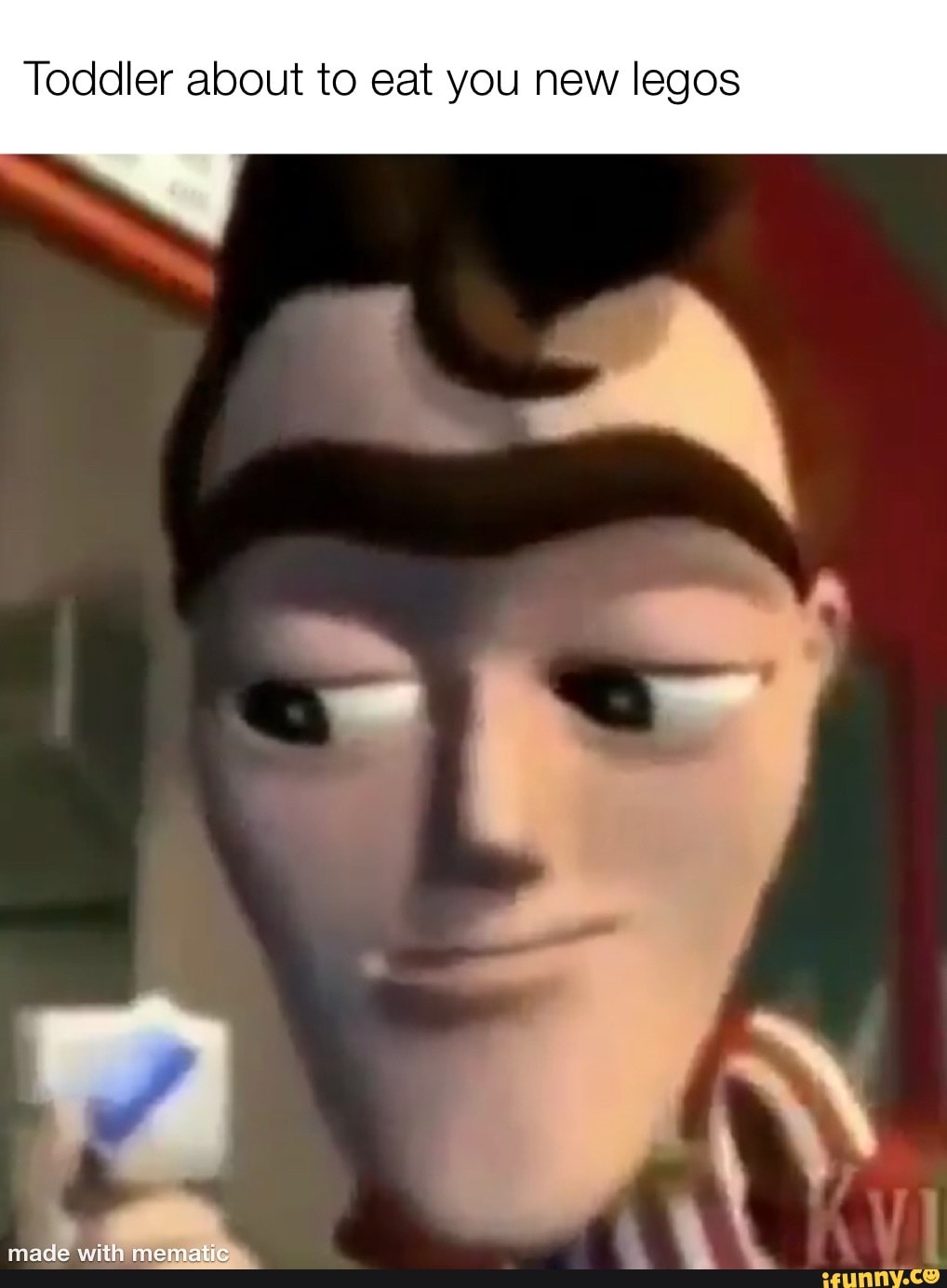 Toddler about to eat you new legos cade with mematic - iFunny