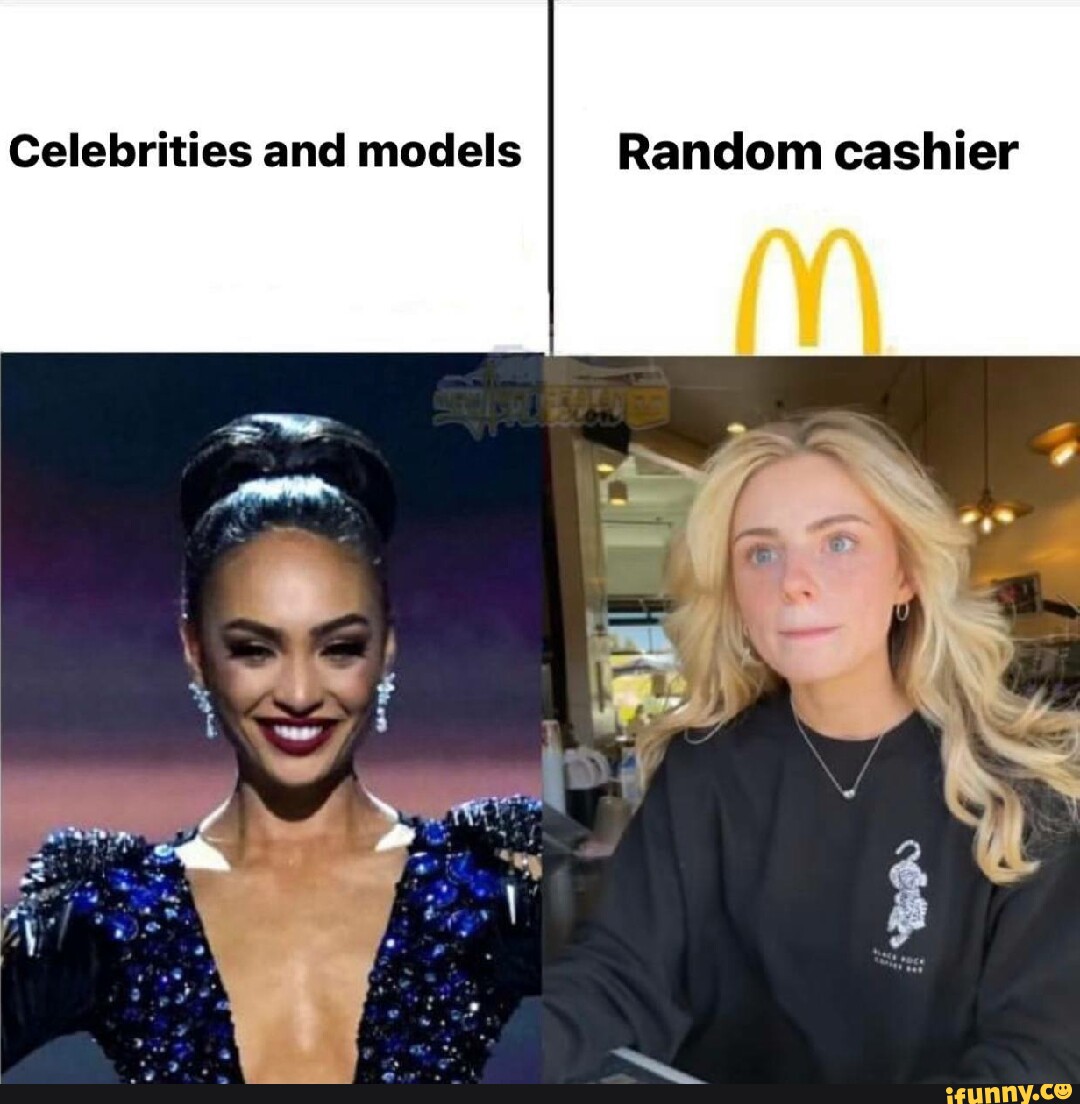 Celebrities and models Random cashier - iFunny