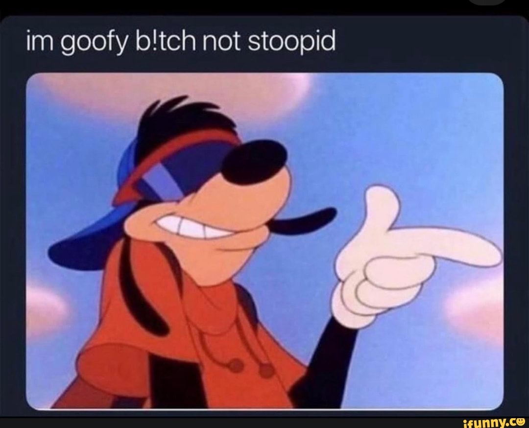 Im goofy not stoopid - iFunny