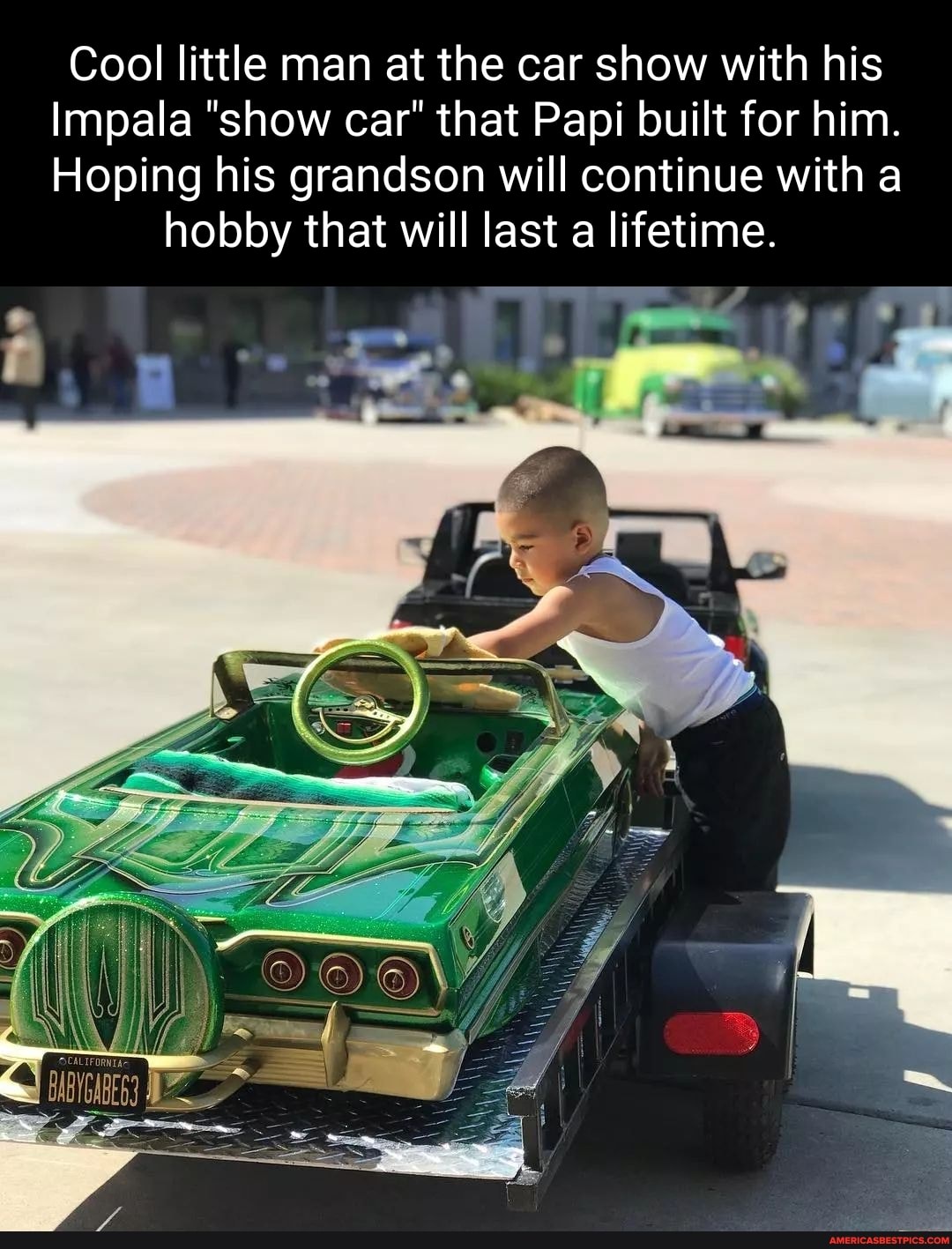 Cool little man at the car show with his Impala "show car" that Papi ...