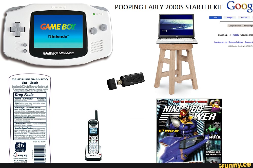 POOPING EARLY 2000S STARTER KIT GOOK Shopping? Ty Googe od GAME BOY ...
